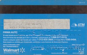 Bank Card: Walmart (Credomatic, Costa RicaCol:CR-AE-0002