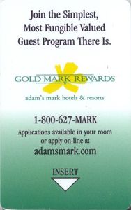 Hotel Card: Adam's Mark Hotels & Resorts - Gold Mark Rewards (PLI ...