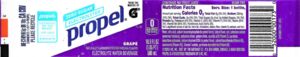 Drink Label: Propel Grape (Gatorade Co., United States of AmericaCol:US ...