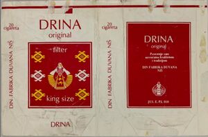 Cigarette Pack: Drina (YugoslaviaCol:YU-CT-0082 🚬