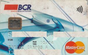 Bank Card: Bcr (Banco de Costa Rica, Costa RicaCol:CR-MC-0008