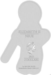 Moneda: 2 Dollars (Shrek 20th Anniversary - Gingy "Gingerbread Man ...