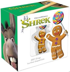Moneda: 2 Dollars (Shrek 20th Anniversary - Gingy "Gingerbread Man ...