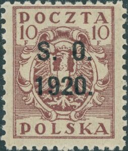 Stamp: S.O. 1920 overprint (Eastern Silesia(Poland stamp overprinted S ...