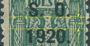 Stamp: S.O. 1920 overprint (Eastern Silesia(Poland stamp overprinted S ...