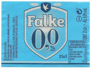 Drink Label: Falke 0,0 (Heineken España S.A., SpainCol:ES-BEER-002340