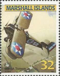 Stamp: Thomas-Morse MB-3A "Tommy" (Marshall Islands(World's Legendary ...