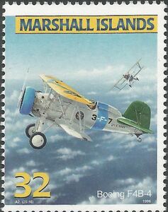 Stamp: Boeing F4B-4 (Marshall Islands(World's Legendary Biplanes) Mi:MH ...