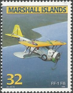 Stamp: Grumman FF-1 "Fifi" (Marshall Islands(World's Legendary Biplanes ...