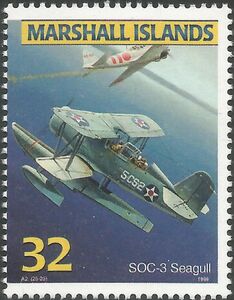 Stamp: Curtiss SOC-3 "Seagull" (Marshall Islands(World's Legendary ...