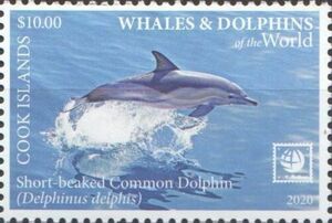 Stamp: Short-beaked Common Dolphin (Delphinus delphis) (Cook Islands ...