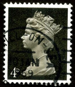 Stamp: Queen Elizabeth II - Predecimal Machin (United Kingdom of Great ...