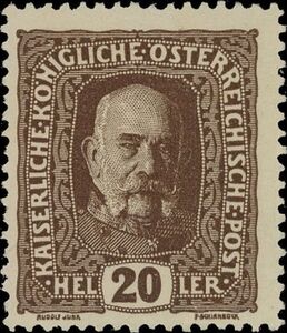 Stamp: Emperor Franz Joseph (Austria(Crown, Emperor Franz Joseph, and ...