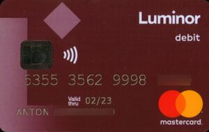 Bank Card: Luminor Bank debit card (Luminor Bank, EstoniaCol:EE-MC-0181
