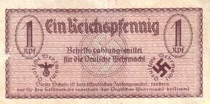 Banknote: 1 Reichspfennig (Germany) (Military Payment Certificates) Wor ...