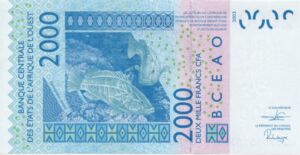 Banknote: 2,000 Francs (West African States(T for Togo) Wor:P-816Tt