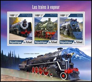 Stamp: Steam Locomotives (Chad(Steam Trains (2021:2)) Col:TD 2021-237