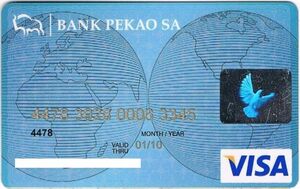銀行卡: World Map (Bank Polska Kasa Opieki SA/Bank Pekao SA, 波蘭Col:PL-VI-0708