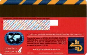 Bank Card: Santander (Banco de Santander, SpainCol:ES-MC-0039.14