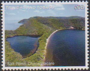 Stamp: Salt Pond, Chacachacare (Trinidad and Tobago(Landscape ...