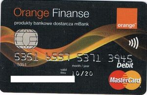 Bank Card: Orange (BRE Bank SA/MultiBank/mBank, PolandCol:PL-MC-0058.02