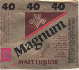 Drink Label: Magnum 40 (Miller Brewing Co,, United States of AmericaCol ...