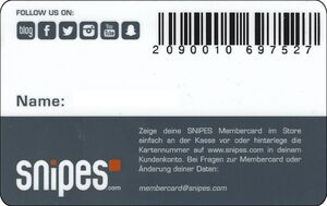 Geschenkkarte: Member Card (Snipes, Österreich(Member Card) Col:AT-Snip ...