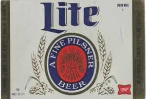Drink Label: Lite pilsner beer (Miller Brewing Co,, United States of ...