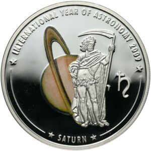 Coin: 5 Dollars (Saturn) (Cook Islands) (2009 - Year of Astronomy) WCC ...