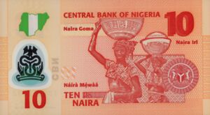 Banknote: 10 Naira (Nigeria(2009-2024 Polymer Issue) Wor:P-39i.2