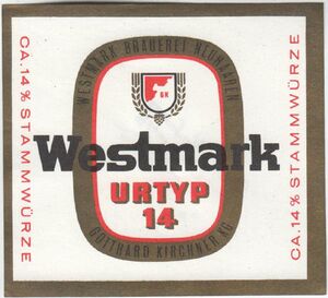 Drink Label: Westmark Urtyp 14 (Brauerei Gotthard Kirchner, Neuhaaren ...