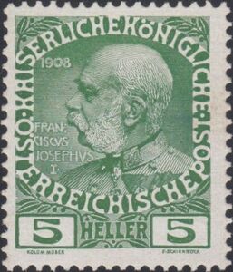 Stamp: Emperor Franz Joseph (1848-1916) (Austria(Jubilee) Mi:AT 142v,Sn ...