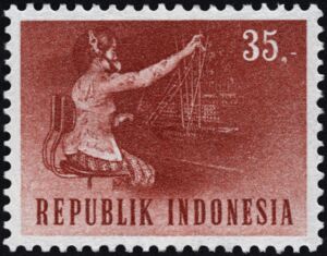 Stamp: Telephone Operator (Indonesia(Transport & Communication) Mi:ID ...