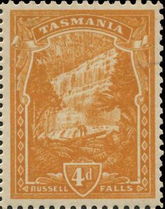 Stamp: Russell Falls (Tasmania(Pictorial Definitives) Mi:AU-TA 79D,Yt ...