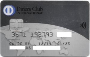 Bank Card: Diners Club INTERNATIONAL (ALPHA BANK, GreeceCol:GR-DC-0058