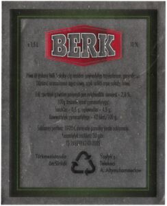 Drink Label: Berk (Yaslyk Piwo Zawody, TurkmenistanCol:TM-BEER-000010 🏷️
