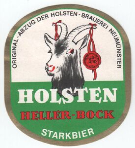 Drink Label: Holsten heller Bock (Holsten-Brauerei AG, Germany, Federal ...