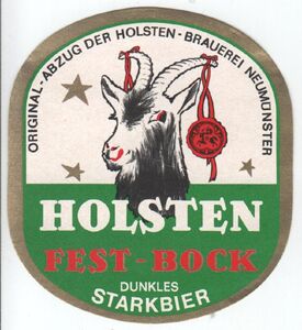 Drink Label: Holsten Fest-Bock (Holsten-Brauerei AG, Germany, Federal ...