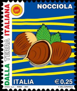 Stamp: Hazelnut (Italy(Italian agricultural products of protected ...