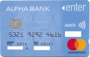 Bank Card: ALPHA BANK enter debit mastercard (ALPHA BANK, GreeceCol:GR ...