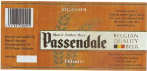 Drink Label: Passendale (Duvel Moortgat, BelgiumCol:BE-BEER-028232