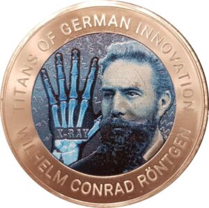 Coin: 2 Cedis (Titans of German innovation - Wilhelm Conrad Röntgen ...