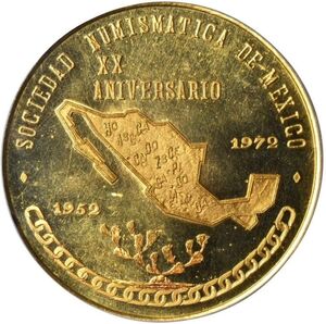 Decoration: 20th Anniversary Mexican Numismatic Society (Mexico ...