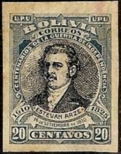 Stamp: Esteban Arze (Bolivia(Liberation of Santa Cruz, Potosi and ...