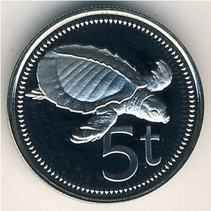 Coin: 5 Toea (Plateless Turtle) (Papua New Guinea(1975~Today ...