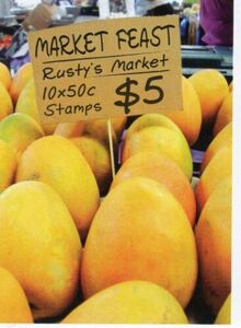 Stamp: Cover showing mangoes (Australia(Market Feast) Mi:AU MH290,Sg:AU ...