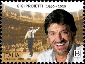 Stamp: Gigi Proietti (Italy(The Italian excellence of the show (2021 ...
