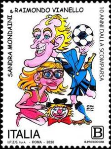 Postzegel: Sandra Mondaini and Raimondo Vianello, Actors (Italië(The ...