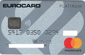 Bank Card: Eurocard Platinum (Mastercard, DenmarkCol:DK-MC-0018