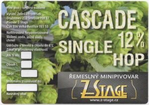 Etiqueta de bebida: Cascade single hop 12% (Z-Stage řemeslný ...